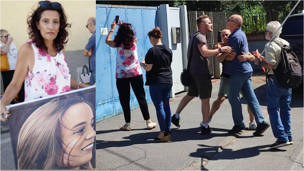 Luana D’Orazio, la madre ai cancelli della ditta dove morì la figlia ... Luana D’Orazio, la madre ai cancelli della ditta dove morì la figlia ...
